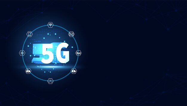 Premium Vector | 5g wireless internet technology background Premium Vector | 5g wireless internet technology background