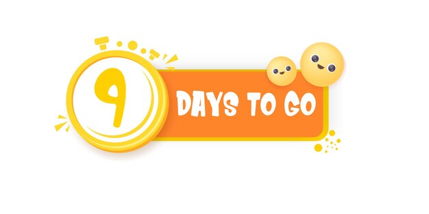 Premium Vector | 9 days to go banner design template Premium Vector | 9 days to go banner design template