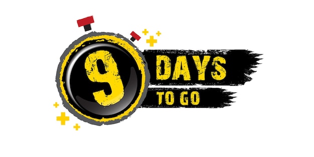 Premium Vector | 9 days to go banner design template Premium Vector | 9 days to go banner design template