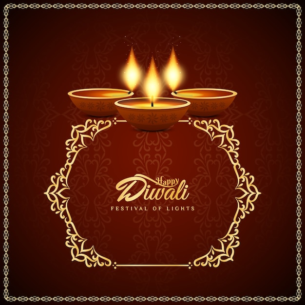 Premium Vector Abstract Artistic Happy Diwali Decorative Background