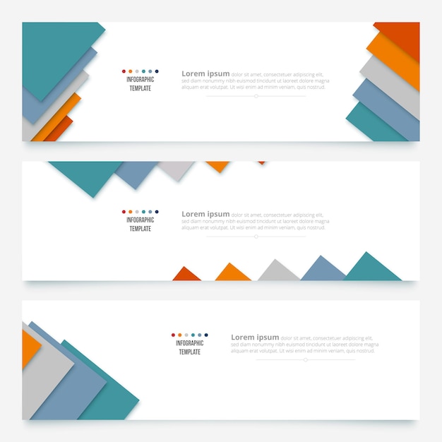 Premium Vector | Abstract banner set design template. Premium Vector | Abstract banner set design template.