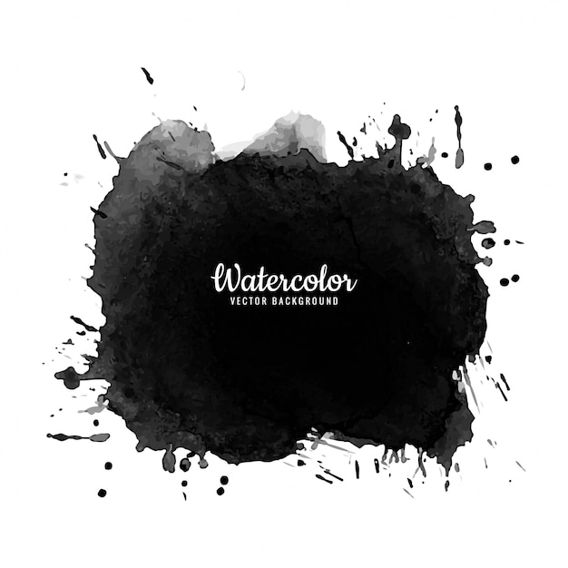 Premium Vector | Abstract black watercolor splash design vector Premium Vector | Abstract black watercolor splash design vector
