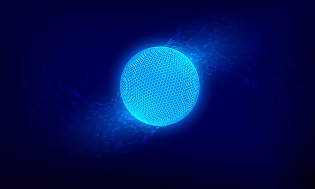 Premium Vector | Abstract blue network sphere. sci fi technology ... Premium Vector | Abstract blue network sphere. sci fi technology ...