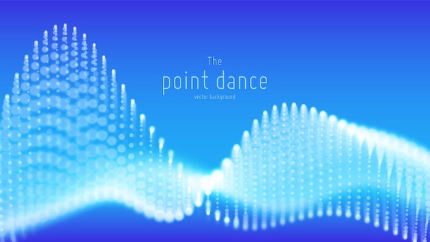 Premium Vector | Abstract blue particle wave, points array, shallow depth of field. futuristic ...