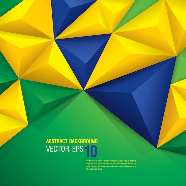Premium Vector | Abstract brazil flag background Premium Vector | Abstract brazil flag background