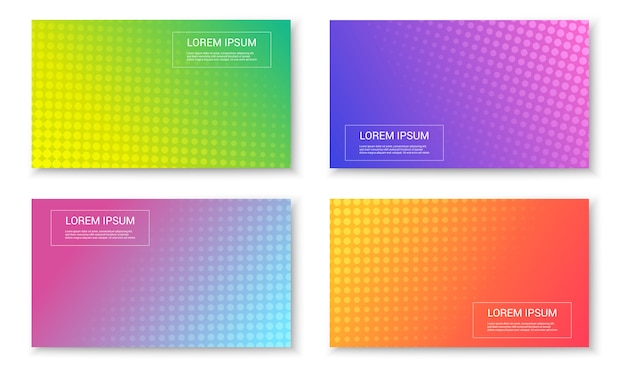 Premium Vector | Abstract bright colorful trendy banners set Premium Vector | Abstract bright colorful trendy banners set