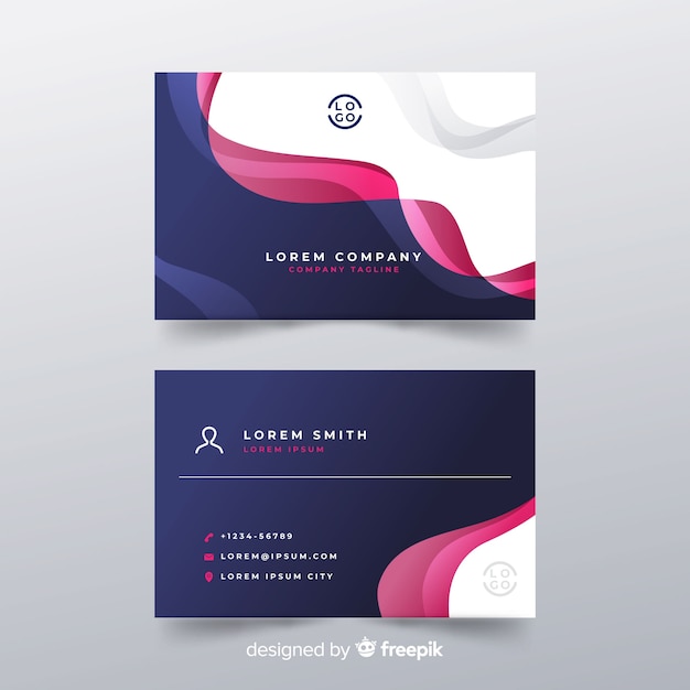 Free Vector | Abstract business card with colorful design Free Vector | Abstract business card with colorful design