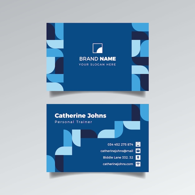 Free Vector | Abstract classic blue business card template Free Vector | Abstract classic blue business card template