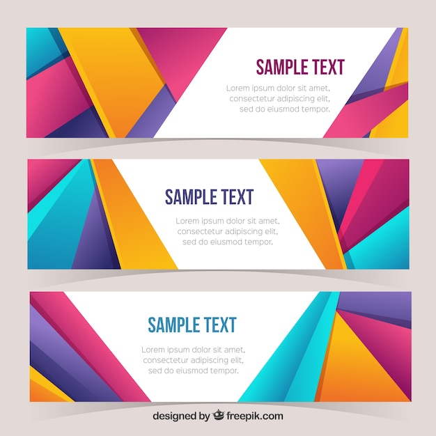 Free Vector | Abstract colorful banners Free Vector | Abstract colorful banners