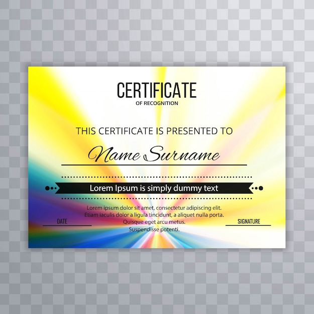 Free Vector | Abstract colorful certificate background Free Vector | Abstract colorful certificate background