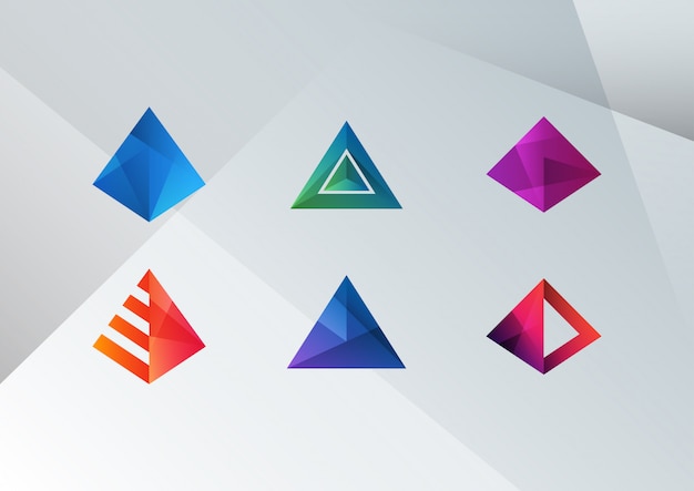 Premium Vector | Abstract colorful pyramid shapes Premium Vector | Abstract colorful pyramid shapes