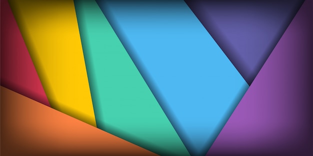 Premium Vector Abstract Creative Geometric Overlap Layer With Colorful Background