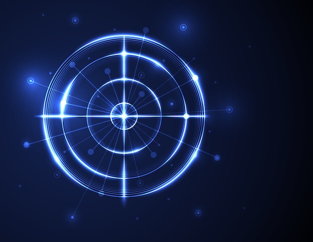 Premium Vector | Abstract futuristic radar Premium Vector | Abstract futuristic radar