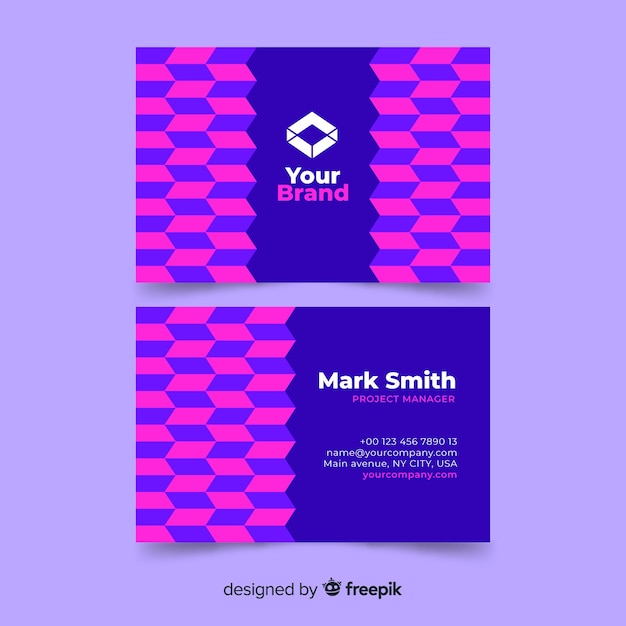 Free Vector | Abstract geometric business card template Free Vector | Abstract geometric business card template