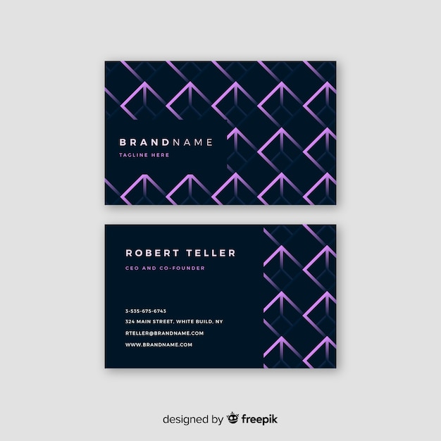 Free Vector | Abstract geometric business card template Free Vector | Abstract geometric business card template