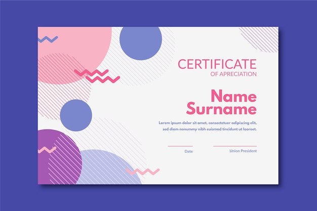 Premium Vector Abstract Geometric Certificate Template