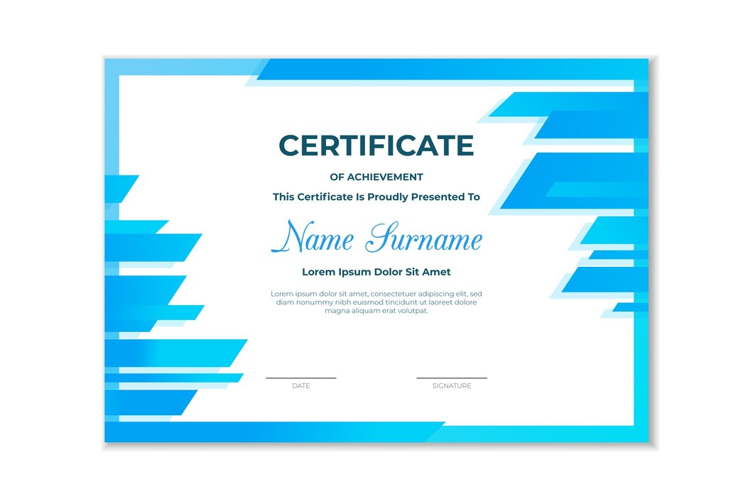 Free Vector Abstract Geometric Certificate Template