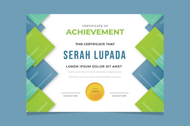 Premium Vector | Abstract geometric certificate template Premium Vector | Abstract geometric certificate template