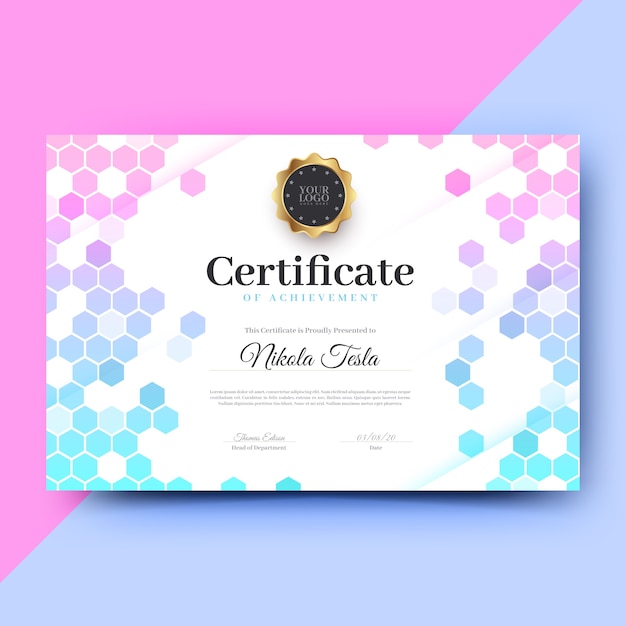 Premium Vector Abstract Geometric Certificate Template