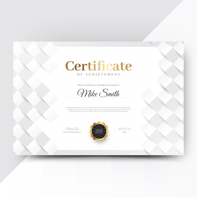 Premium Vector Abstract Geometric Certificate Template