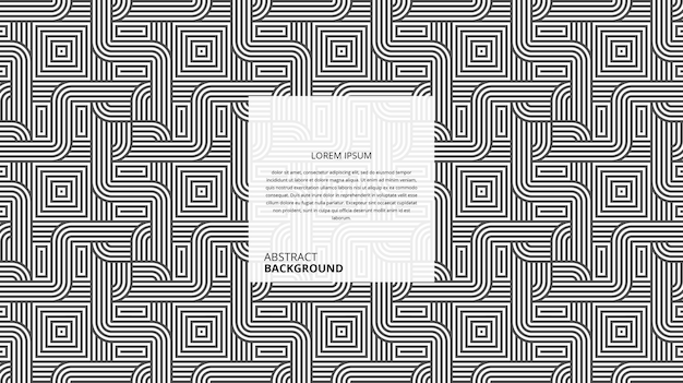 Premium Vector | Abstract geometric curvy square shape lines pattern Premium Vector | Abstract geometric curvy square shape lines pattern