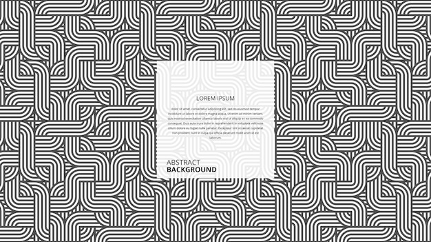 Premium Vector | Abstract geometric curvy square wickers lines pattern Premium Vector | Abstract geometric curvy square wickers lines pattern