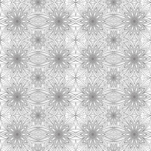 Premium Vector | Abstract geometric floral seamless pattern in grey Premium Vector | Abstract geometric floral seamless pattern in grey
