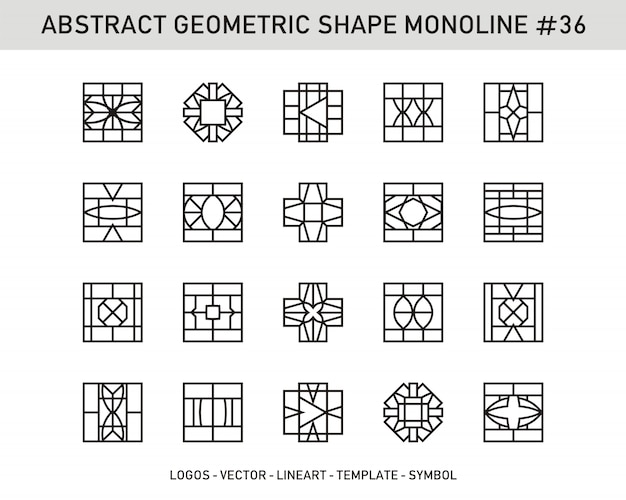 Premium Vector | Abstract geometric icons collection Premium Vector | Abstract geometric icons collection