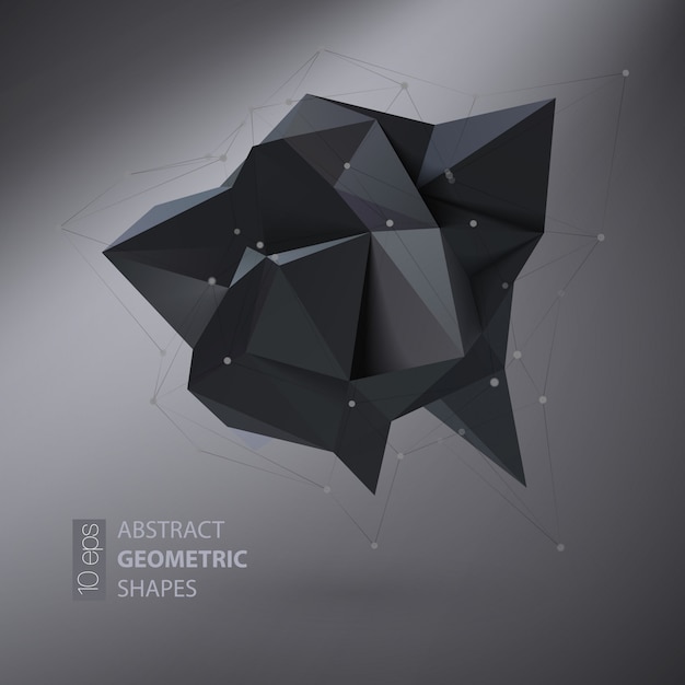 Premium Vector | Abstract geometric shape triangular crystal Premium Vector | Abstract geometric shape triangular crystal