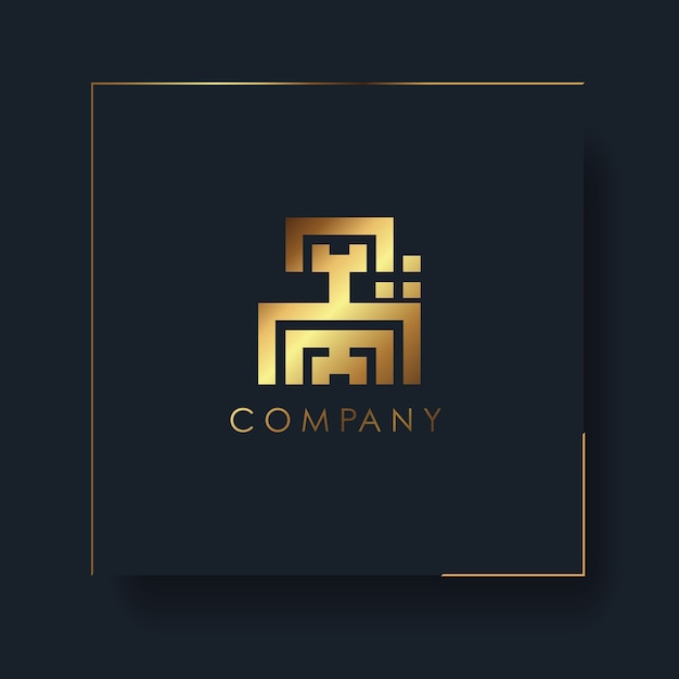 Premium Vector | Abstract golden geometric logo Premium Vector | Abstract golden geometric logo