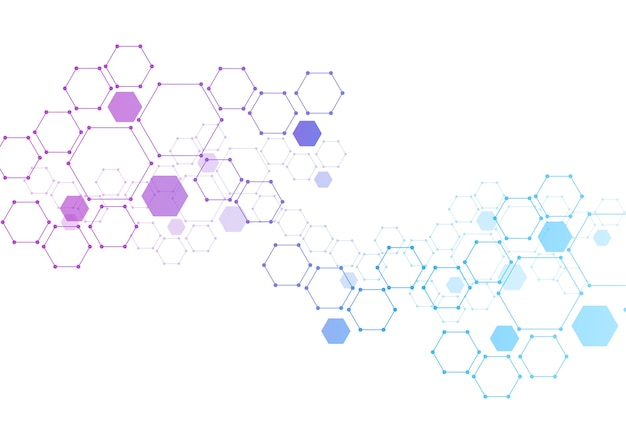 Premium Vector | Abstract hexagonal molecular structures Premium Vector | Abstract hexagonal molecular structures