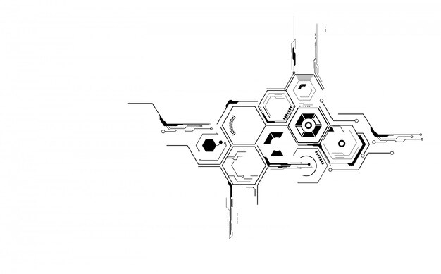 Premium Vector | Abstract hexagonal structures in technology and ... Premium Vector | Abstract hexagonal structures in technology and ...
