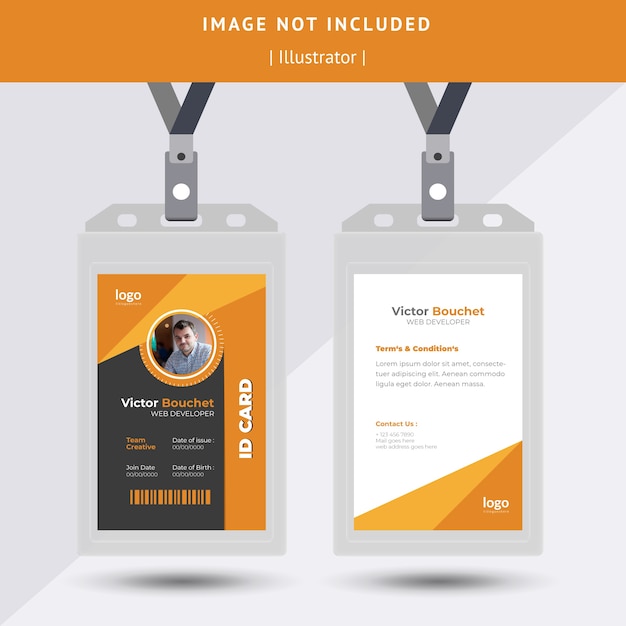 Premium Vector Abstract Id Card Design