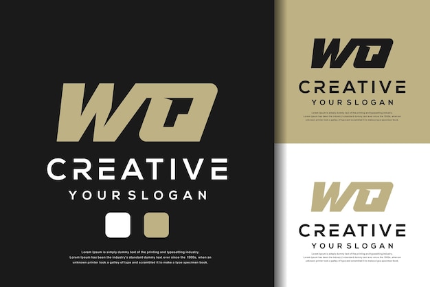 Premium Vector | Abstract letter wq logo design Premium Vector | Abstract letter wq logo design