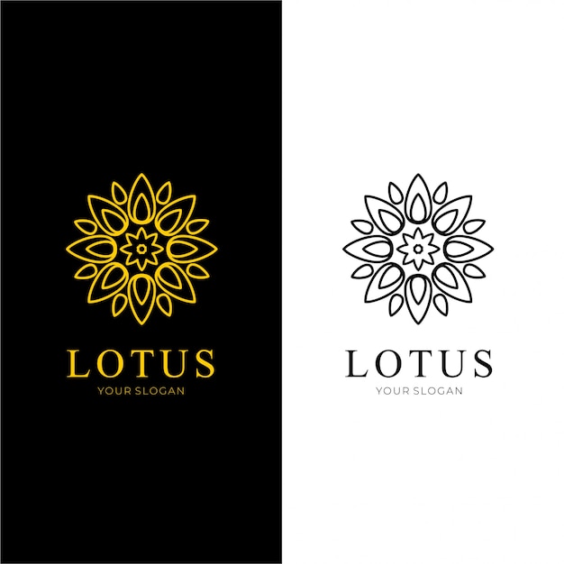 Premium Vector Abstract Lotus Flower Logo