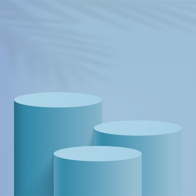 Premium Vector | Abstract minimal scene with blue cylinder podiums ... Premium Vector | Abstract minimal scene with blue cylinder podiums ...
