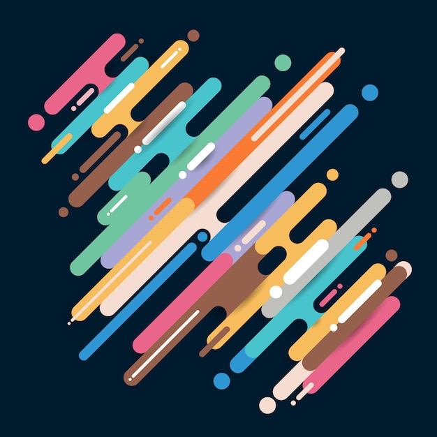 Premium Vector | Abstract multicolor diagonal rounded shapes Premium Vector | Abstract multicolor diagonal rounded shapes