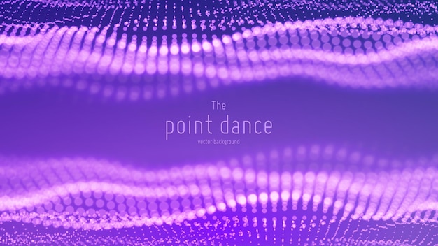 Premium Vector | Abstract particle wave, points array, dance waveform background