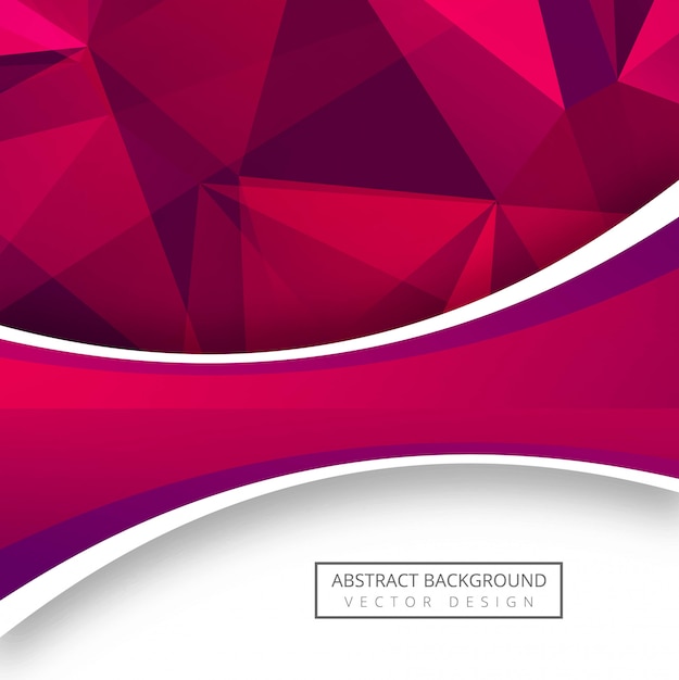 Premium Vector | Abstract pink polygon background with wave design Premium Vector | Abstract pink polygon background with wave design