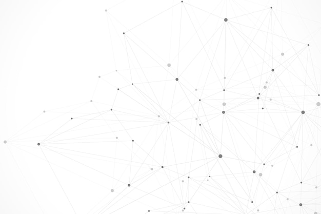 Premium Vector Abstract Polygonal Background With Connected Lines And Dots Minimalistic