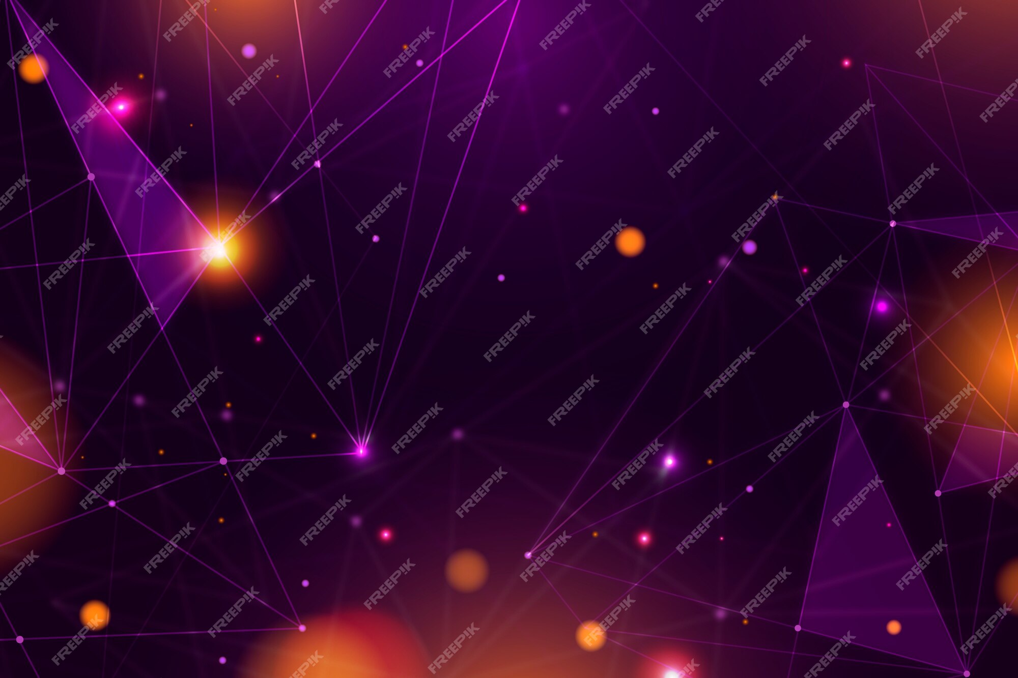 Free Vector | Abstract realistic technology particle wallpaper Free Vector | Abstract realistic technology particle wallpaper
