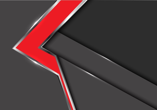 Premium Vector Abstract Red Arrow Gray Metal Shadow Futuristic Background