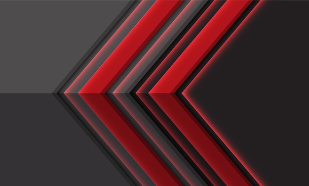 Premium Vector Abstract Red Grey Metallic Arrow Direction Geometric With Blank Space Design