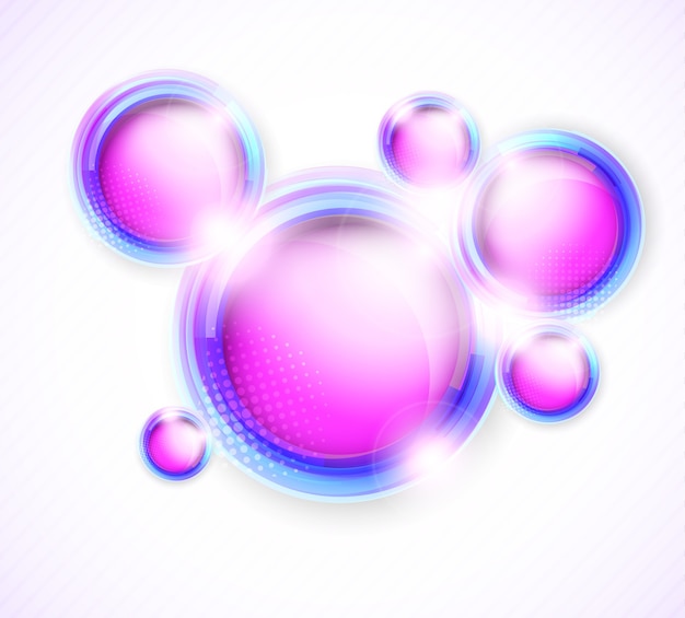 Premium Vector | Abstract shiny pink bright circles. glossy background Premium Vector | Abstract shiny pink bright circles. glossy background
