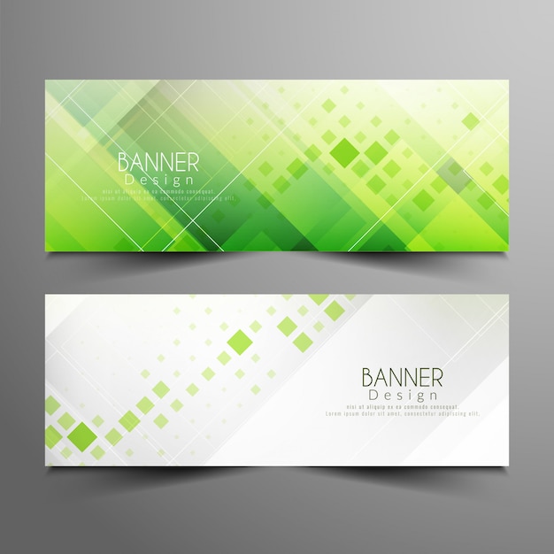 Premium Vector | Abstract stylish green banners set Premium Vector | Abstract stylish green banners set