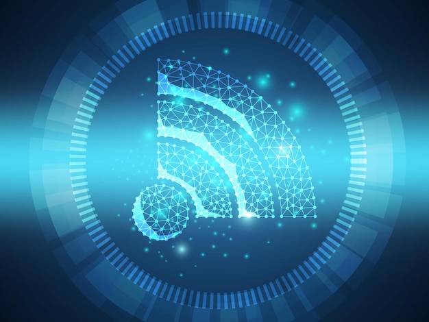Premium Vector | Abstract wifi technology futuristic background vector ... Premium Vector | Abstract wifi technology futuristic background vector ...