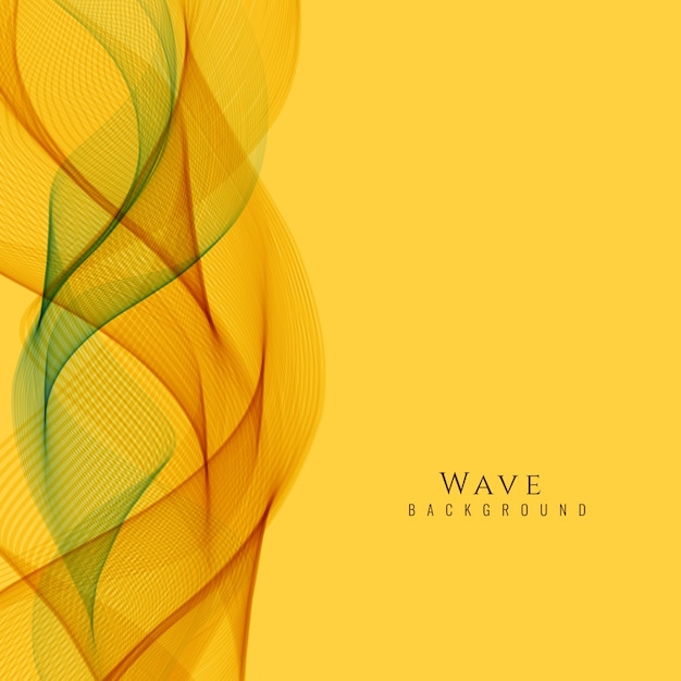 Abstract Yellow Wavy Background Vector Free Download