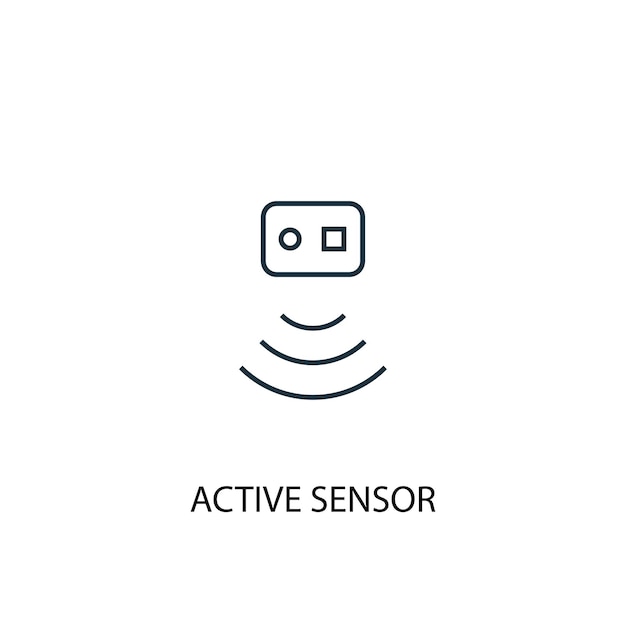 Premium Vector | Active sensor concept line icon. simple element ...