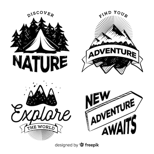 Premium Vector | Adventure logo collection Premium Vector | Adventure logo collection