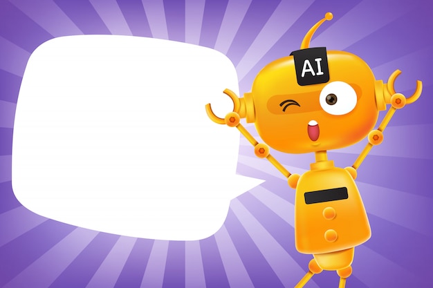 Premium Vector Ai Robot Cartoon